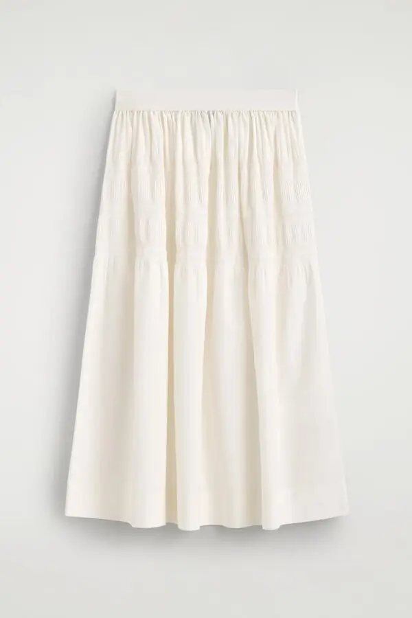 Cos Tiered Gathered Midi Skirt