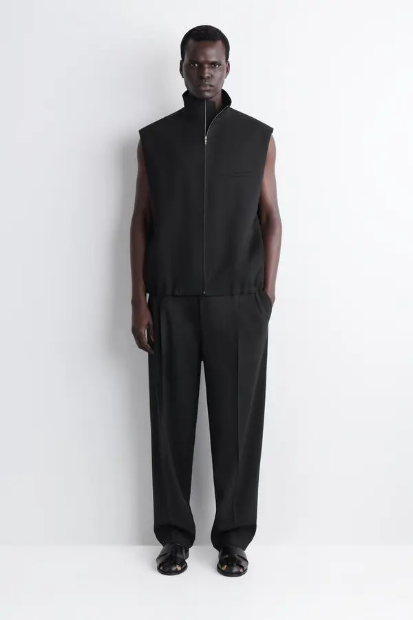 Cos Tailored Funnel-neck Wool Vest