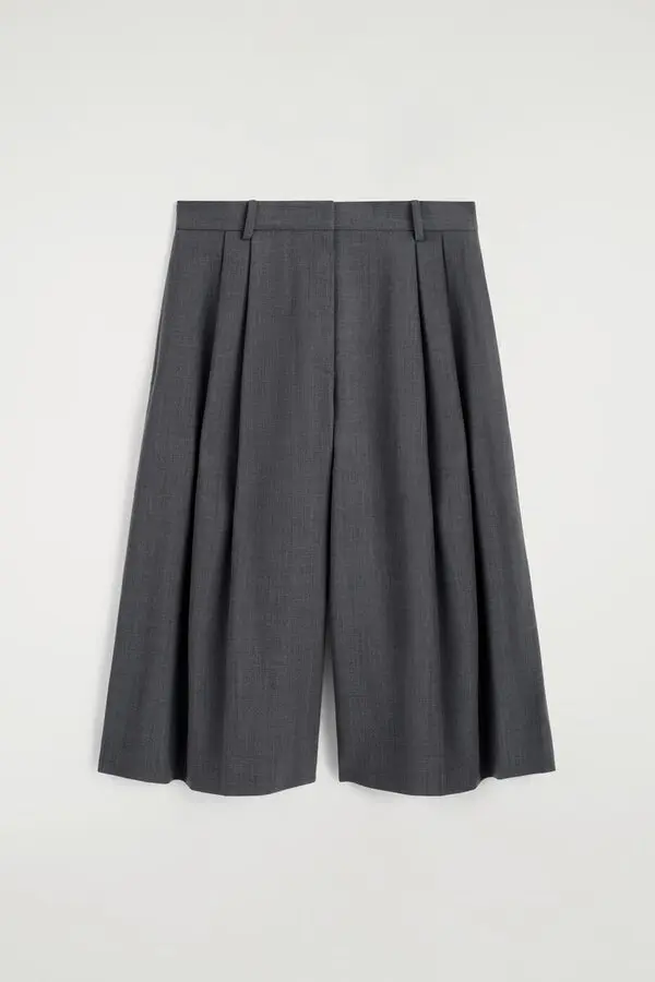 Cos Pleated Wool-blend Culottes