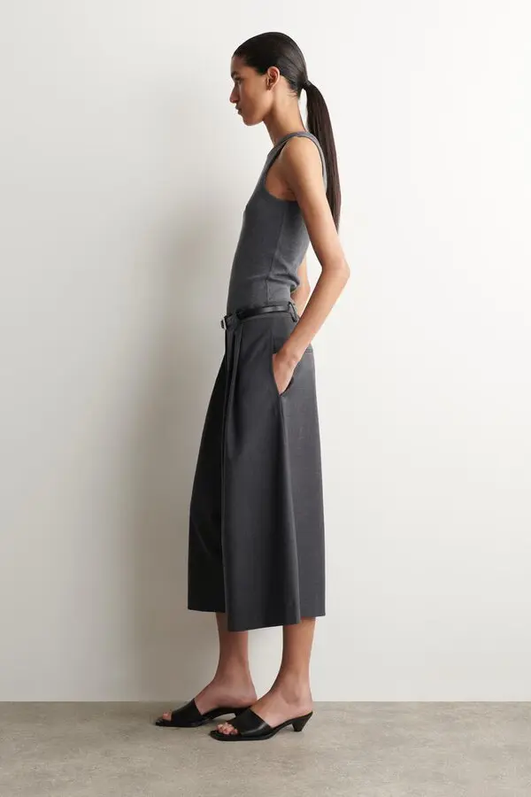 Cos Pleated Wool-blend Culottes