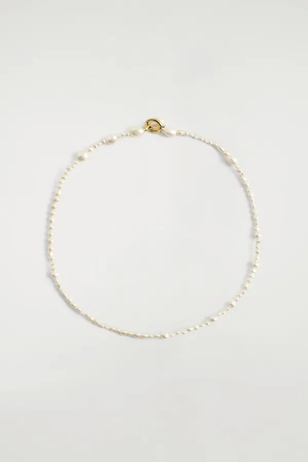 Cos Irregular Freshwater Pearl Necklace - Gold