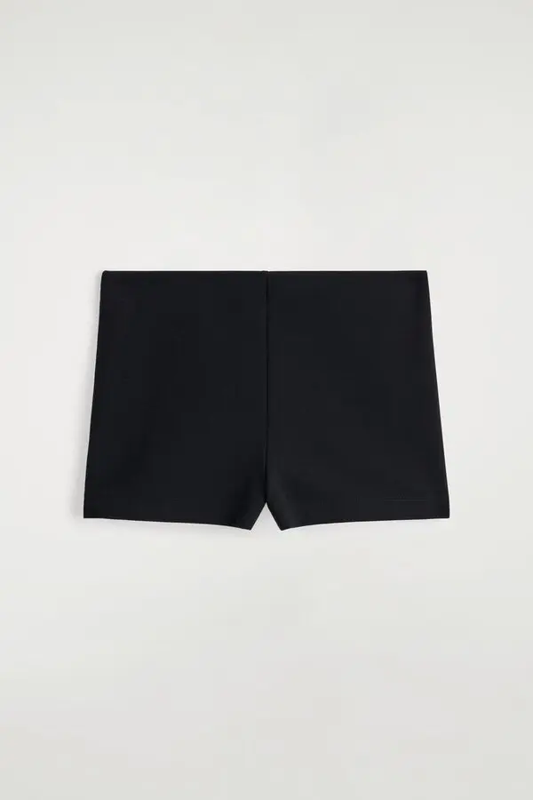 Cos Minimal Jersey Shorts - Black