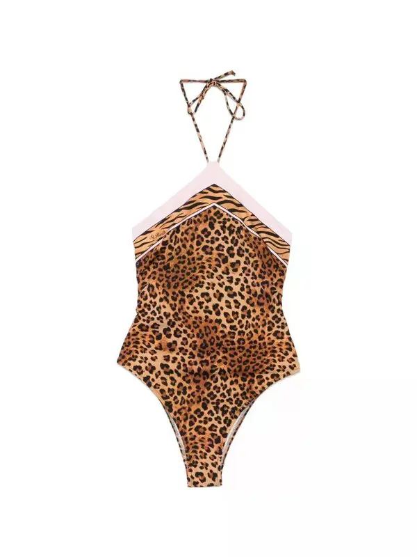 MC2 SAINT BARTH Meryem Halterneck Swimsuit - Brown