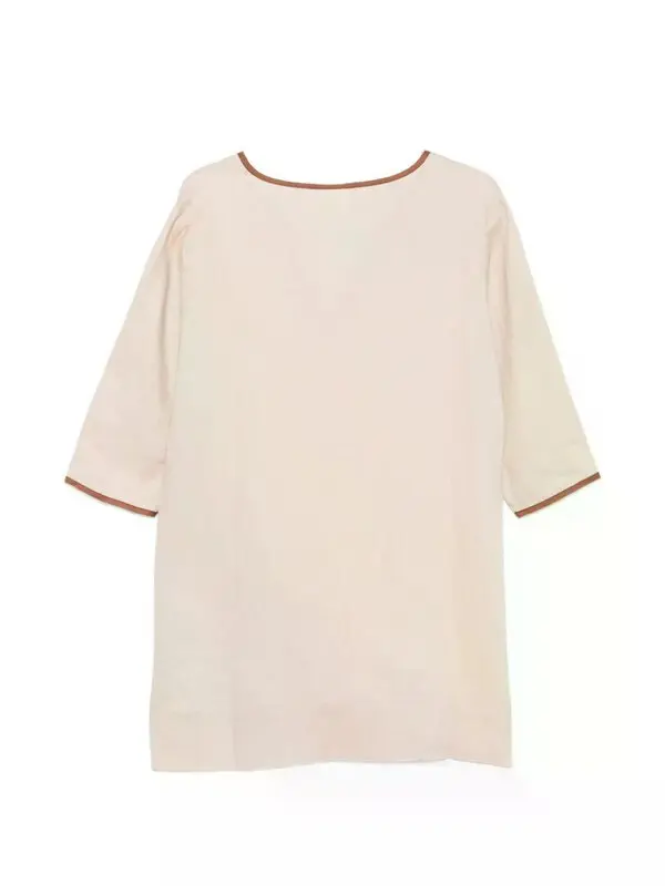 MC2 SAINT BARTH Matcha String Contrast-trim V-neck Kaftan