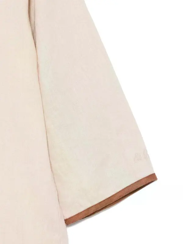 MC2 SAINT BARTH Matcha String Contrast-trim V-neck Kaftan