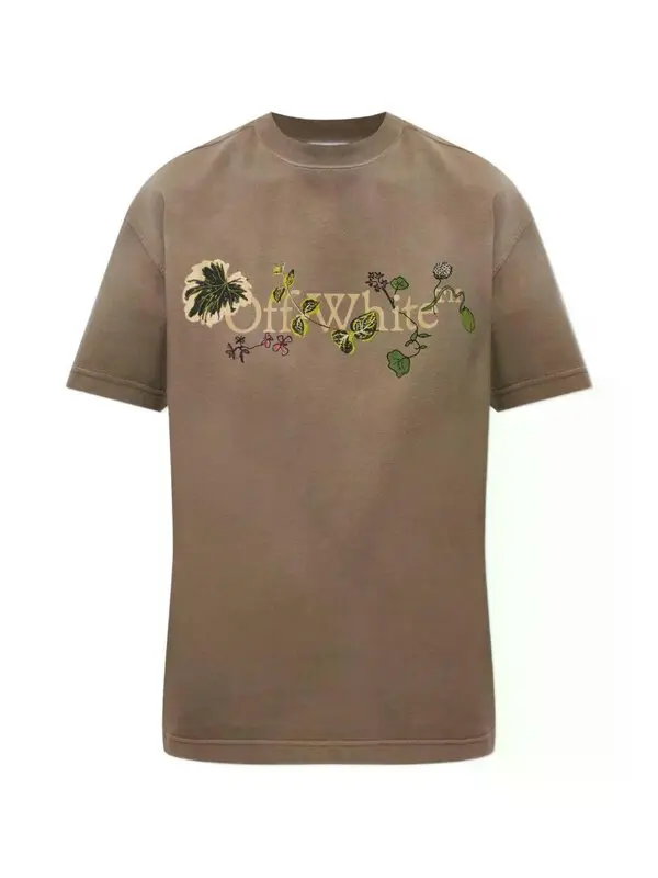 Off-White Logo Print T-shirt - Neutrals