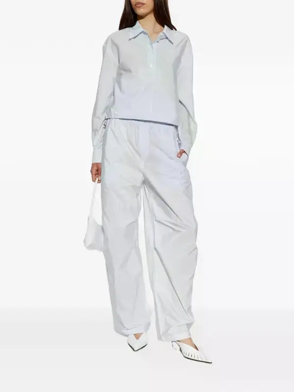 Alexander Wang Pinstriped Logo Blouse