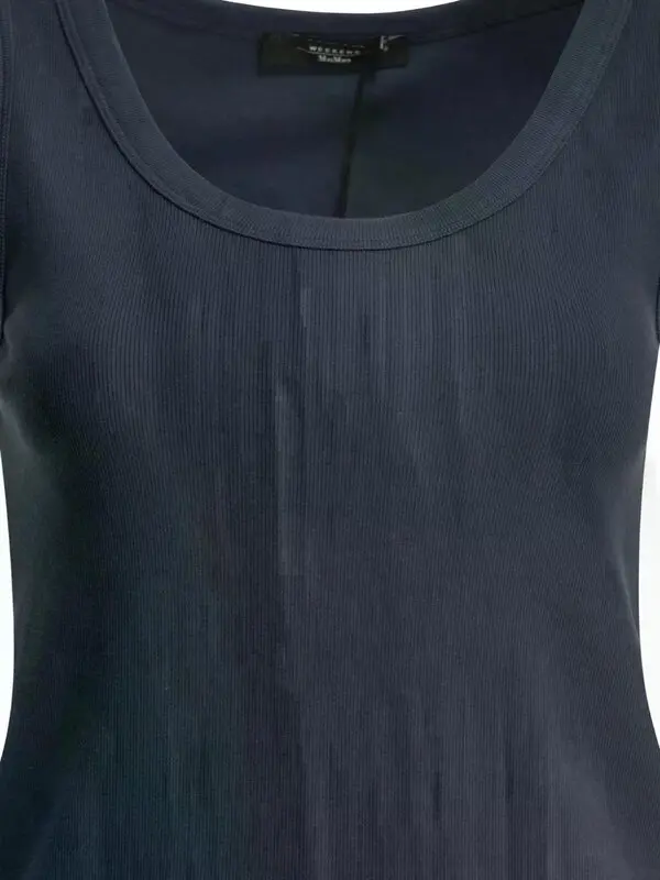 Max Mara Ribbed Knit Scoop Neck Tank Top