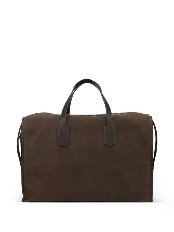 GIANNI CHIARINI Suede Tote Bag With Leather Trim