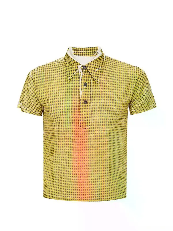 MAISON MARGIELA Plaid Polo Shirt - Yellow