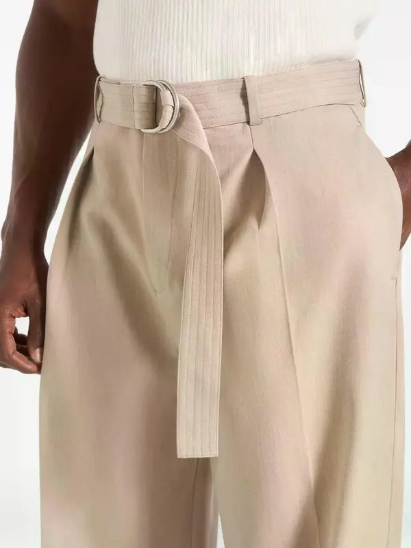 Manière De Voir Wide-leg Tailored Trousers With Belt