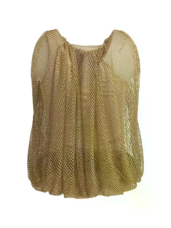 Sportmax Max Mara Embellished Mesh Top