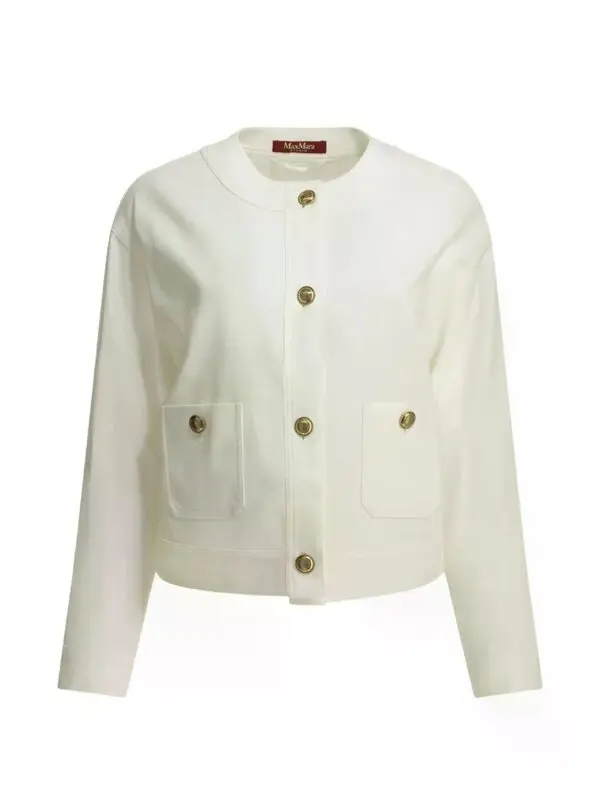 Max Mara Patch-pocket Cotton Coat - White