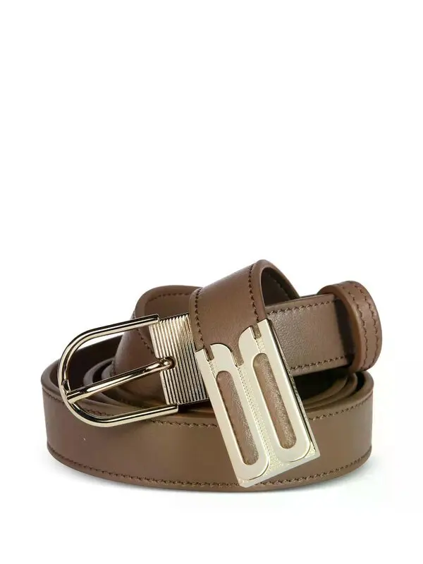 Victoria Beckham Dorian B Leather Belt - Brown