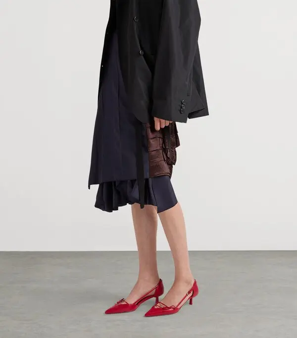 Prada Leather Open-side Pumps