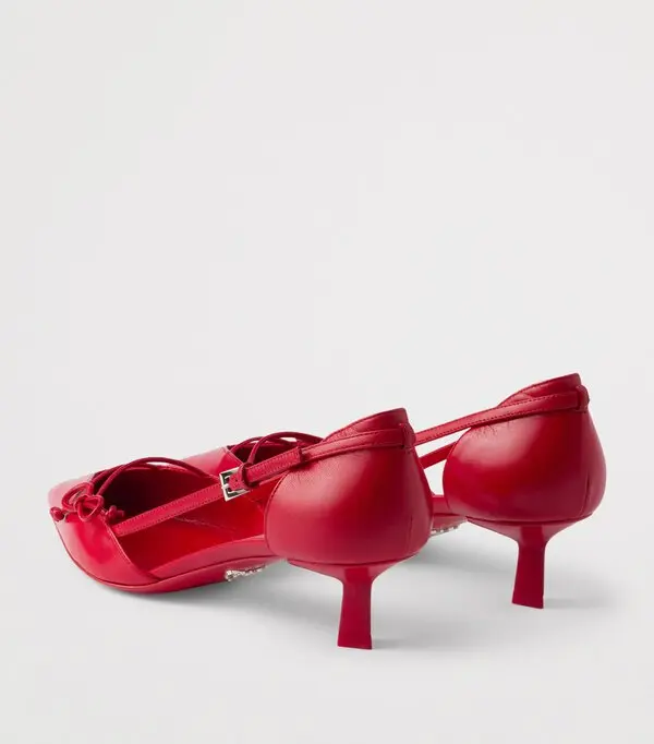 Prada Leather Open-side Pumps