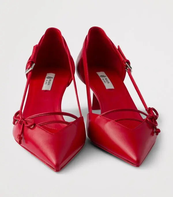 Prada Leather Open-side Pumps