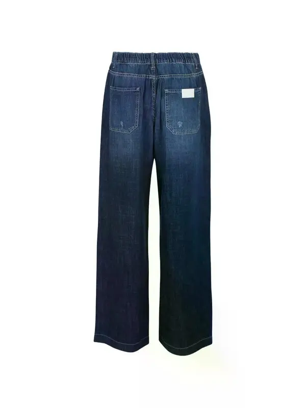 NOUMENO CONCEPT Distressed Wide-leg Jeans