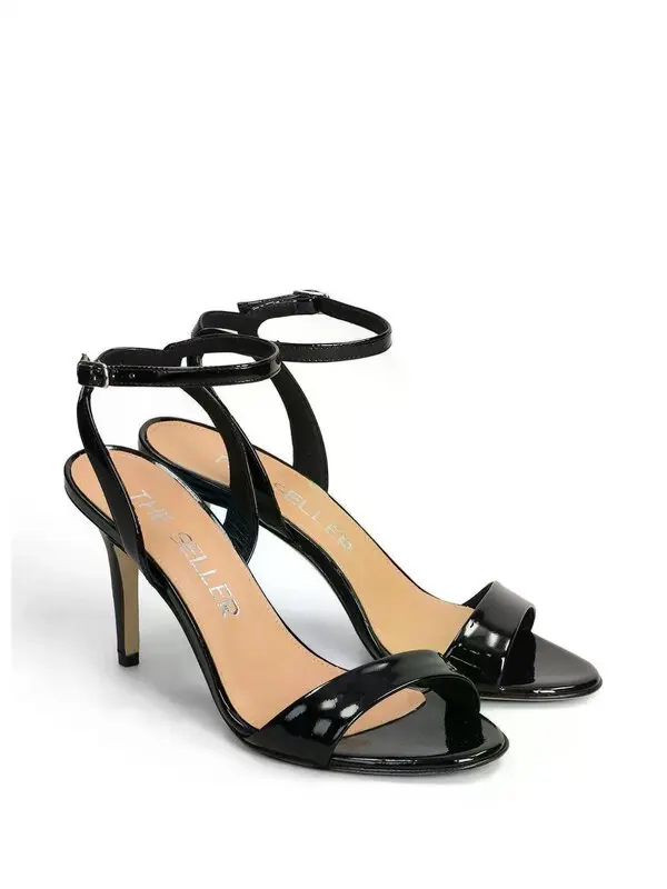 THE SELLER Patent Finish Ankle-strap Sandals