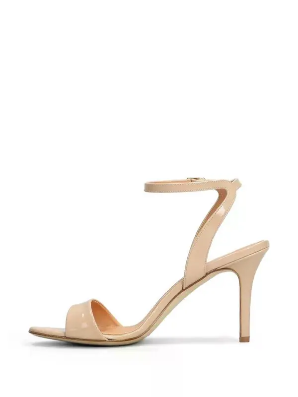 THE SELLER Patent Leather Ankle Strap Sandals