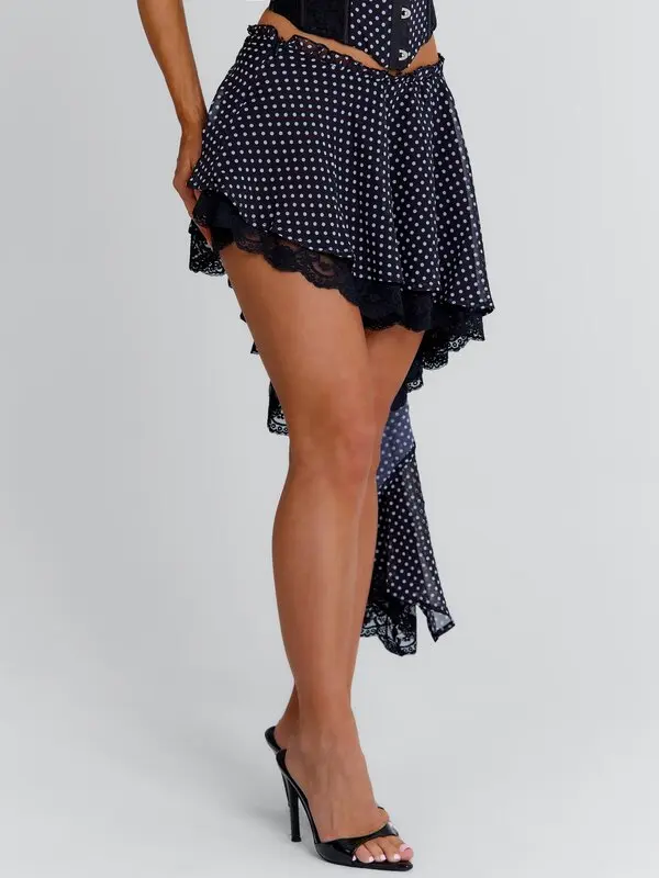 OUTCAST Fable Mini Skirt Black Polka Dot