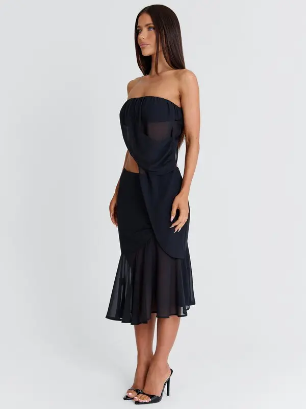 OUTCAST Itzeli Strapless Georgette Top