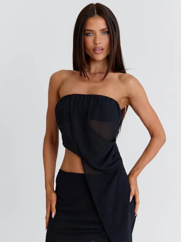 OUTCAST Itzeli Strapless Georgette Top