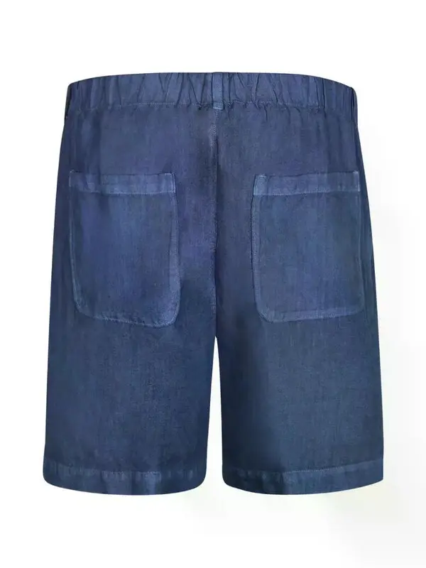 120% Lino Elasticated Waistband Patch Pocket Shorts