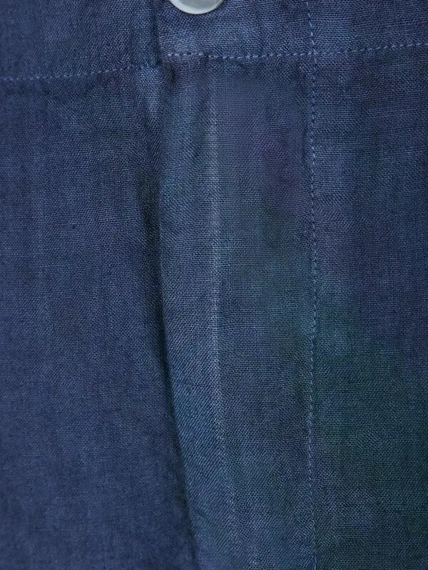 120% Lino Elasticated Waistband Patch Pocket Shorts
