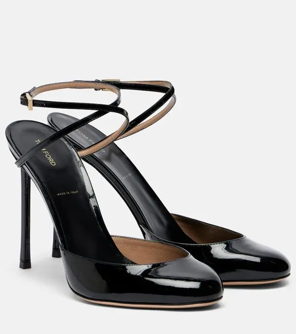 TOM FORD Patent Leather Slingback Pumps - Black