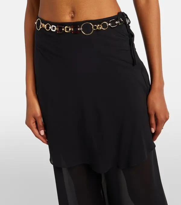 Christopher Esber Belted Silk Wide-leg Pants