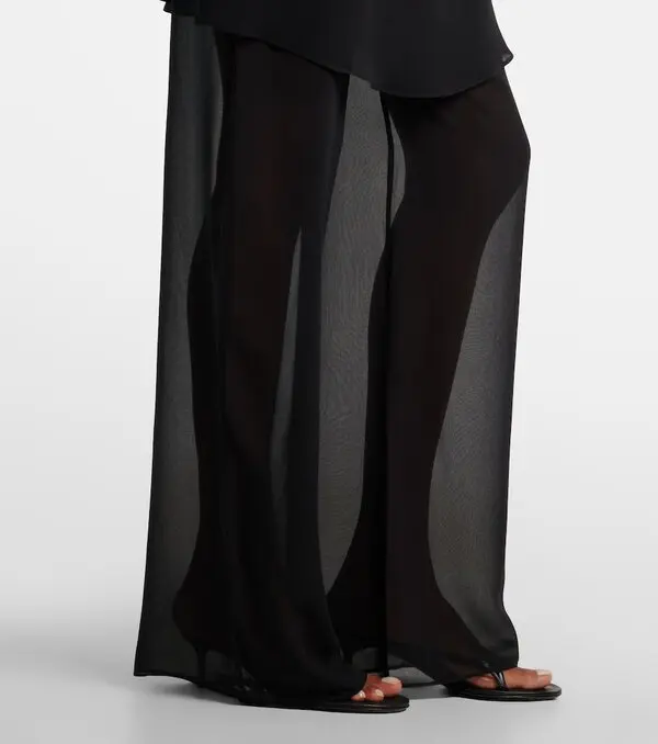 Christopher Esber Belted Silk Wide-leg Pants