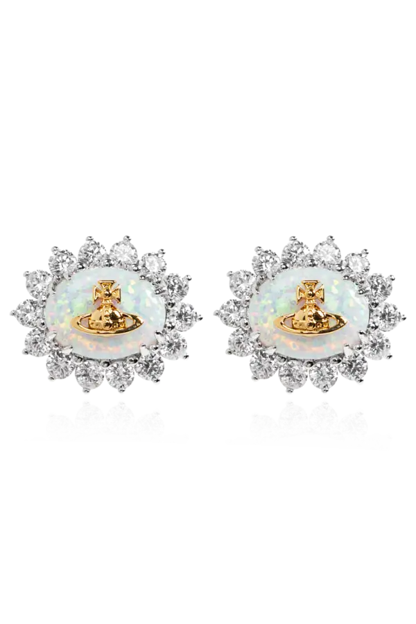 VIVIENNE WESTWOOD Annia" Orb & Cross Motif Earrings - Silver