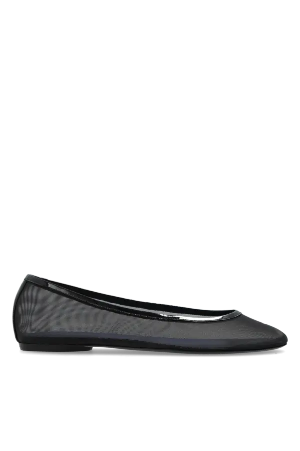 LANVIN Ballet Flats With Mesh Upper And Leather Insole