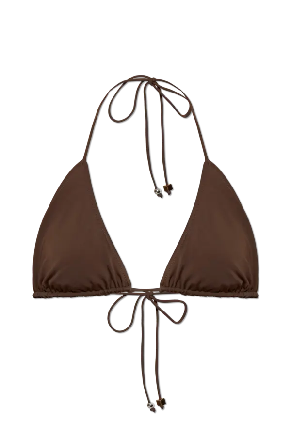 Jacquemus Triangle Bikini Top - Brown