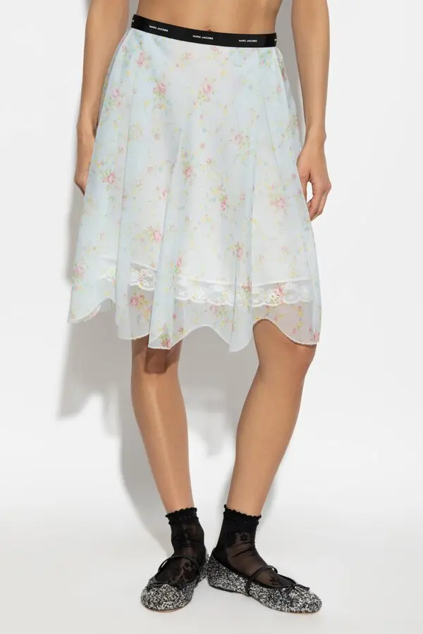 Marc Jacobs Floral Motif Midi Skirt
