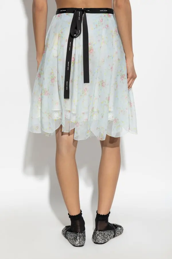 Marc Jacobs Floral Motif Midi Skirt
