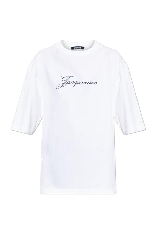 Jacquemus Printed Logo Cotton T-shirt - White