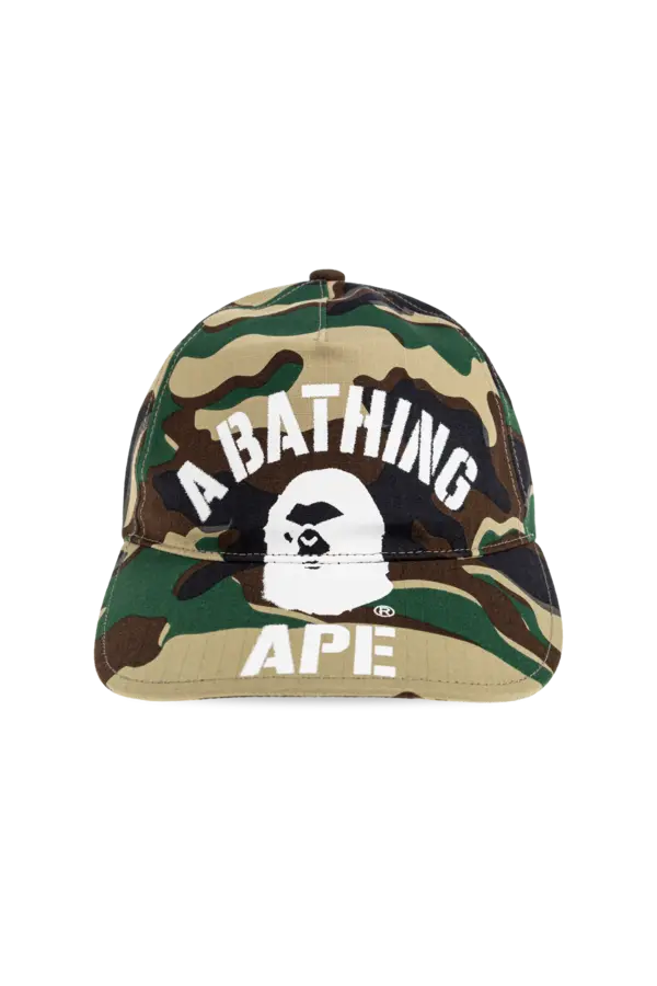 A BATHING APE Baseball Cap Camouflage Pattern - Green