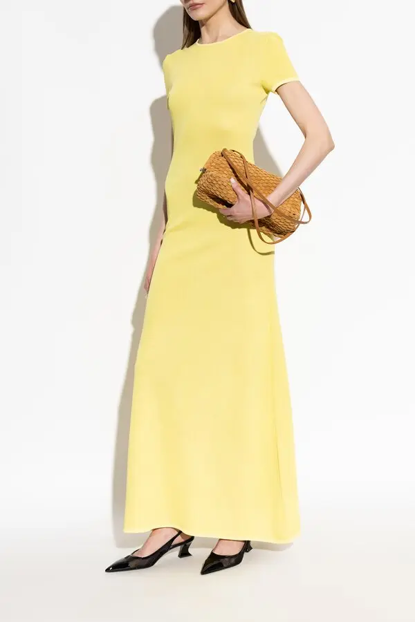 Jacquemus Short-sleeve Maxi Dress With Cut-out Detail