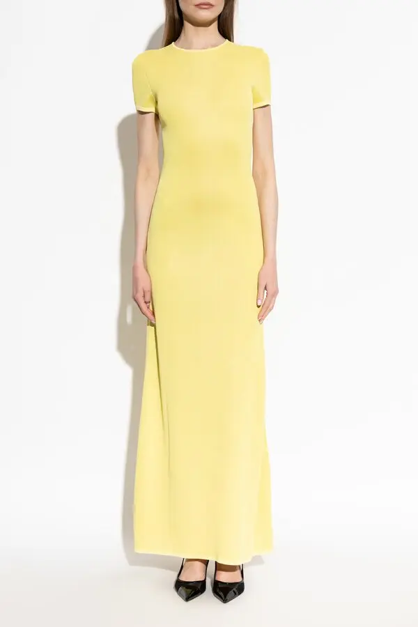 Jacquemus Short-sleeve Maxi Dress With Cut-out Detail