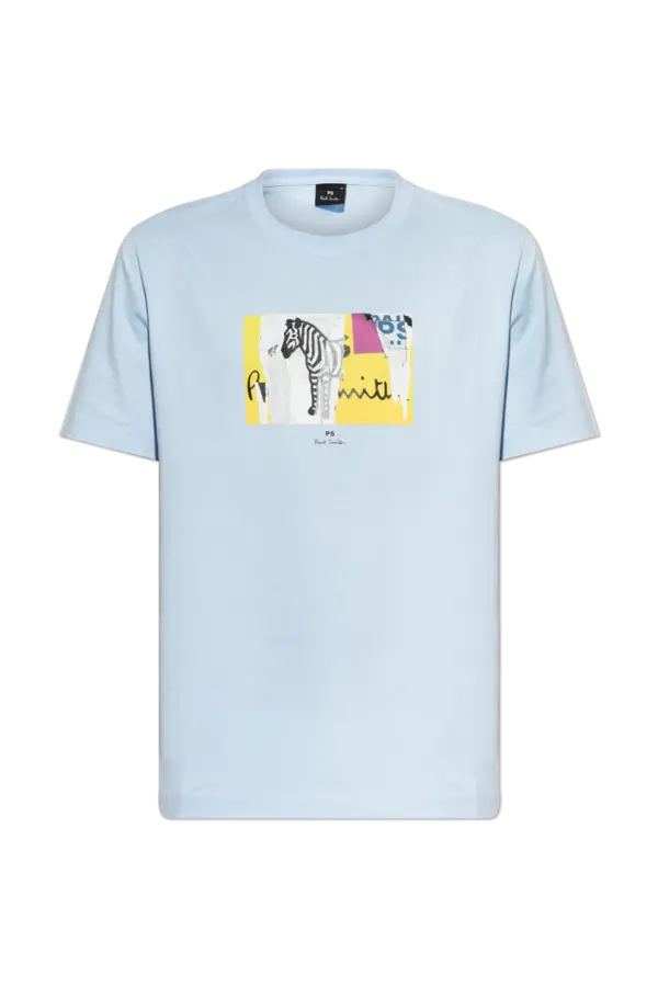 Paul Smith T-shirt With Print - Light Blue
