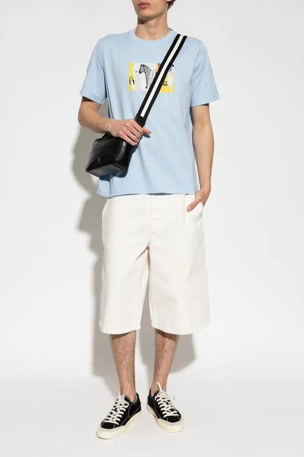 Paul Smith T-shirt With Print - Light Blue