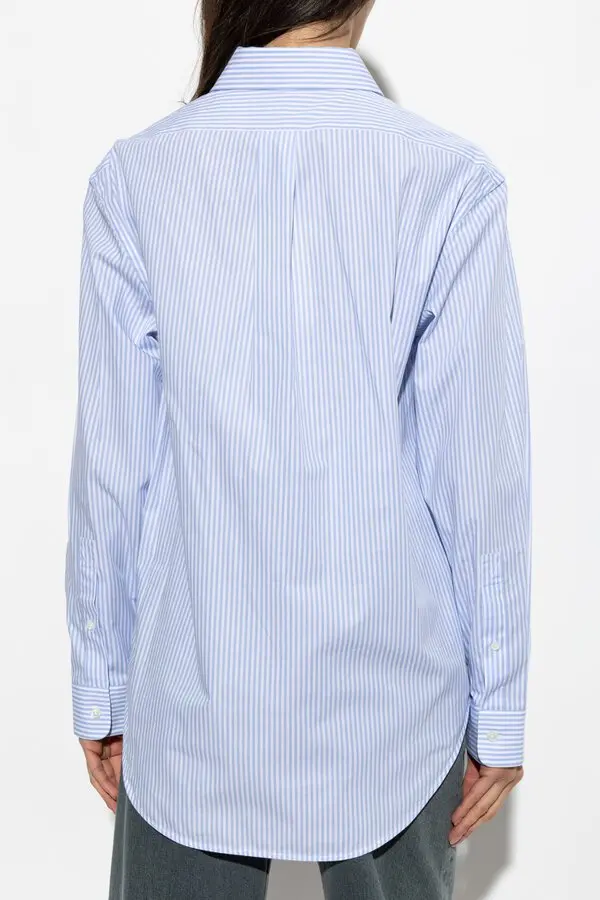 Marc Jacobs Striped Cotton Shirt With Embroidered Logo
