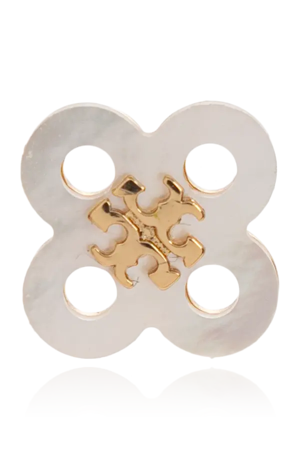 Tory Burch Mother-of-pearl Clover Stud Earrings