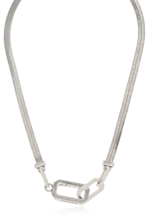 ALLSAINTS Tone Brass Link Necklace - Silver