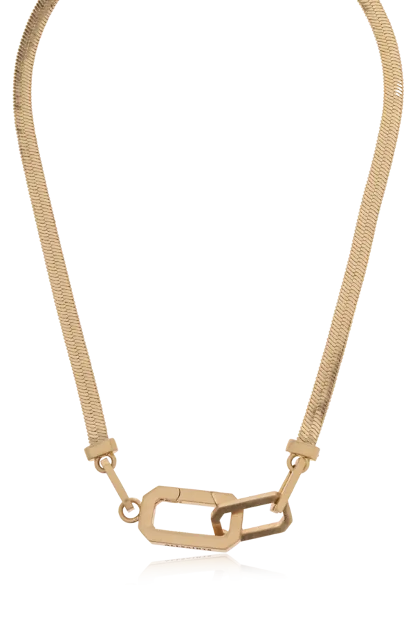 ALLSAINTS Short Geometric Link Necklace - Gold