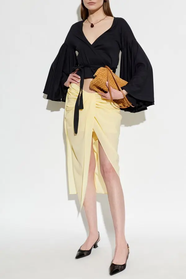 Jacquemus Draped Midi Pareo - Yellow