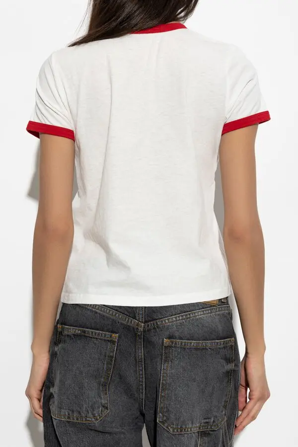 Marc Jacobs Logo Printed Cotton-linen T-shirt