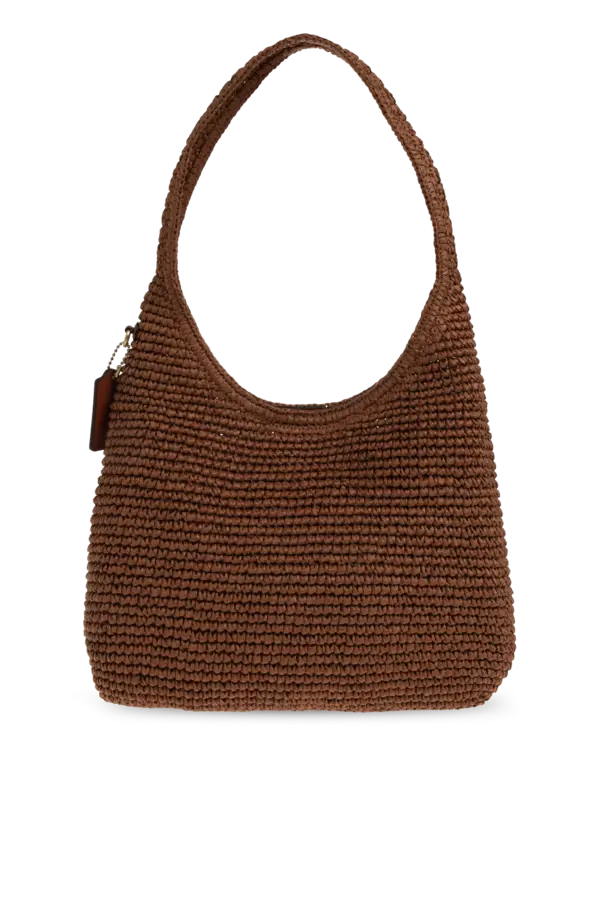 COACH Brooklyn 28 Raffia Shoulder Bag